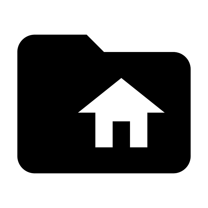 Folder-home icon. Free download transparent .PNG | Creazilla