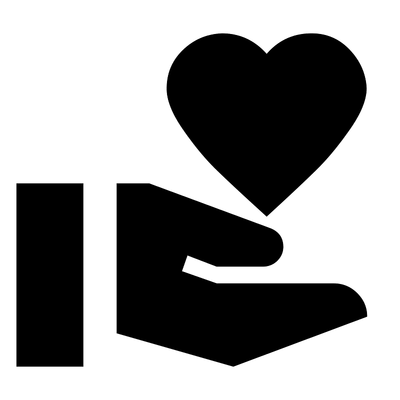 Hand-heart icon. Free download transparent .PNG | Creazilla