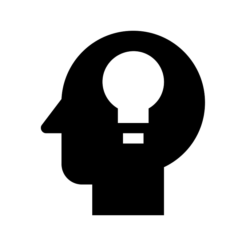 Head-lightbulb icon. Free download transparent .PNG | Creazilla