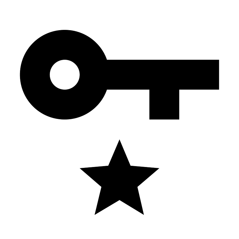 Key-star - Free vector icons on creazilla.com