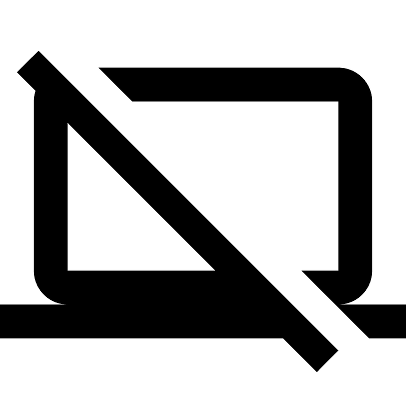 Laptop-off icon. Free download transparent .PNG | Creazilla