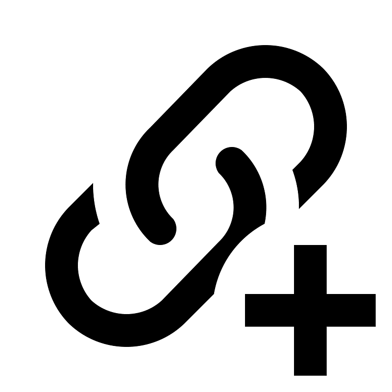Link-variant-plus icon. Free download transparent .PNG | Creazilla