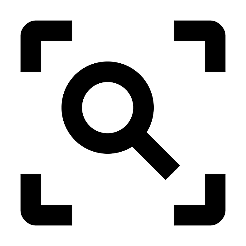 Magnify-scan icon. Free download transparent .PNG | Creazilla