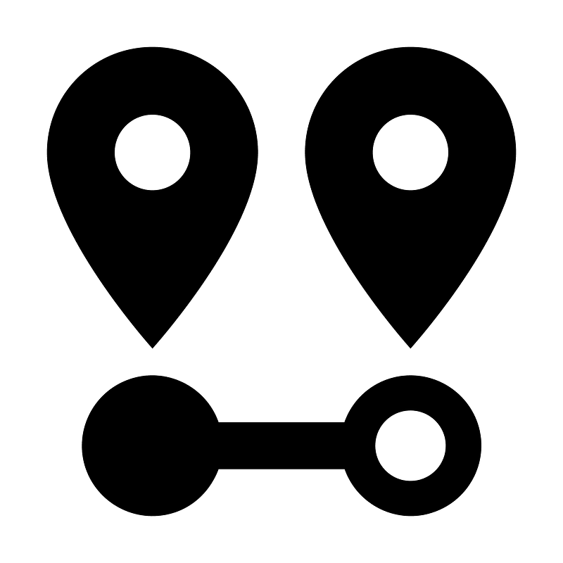 Map-marker-distance icon. Free download transparent .PNG | Creazilla