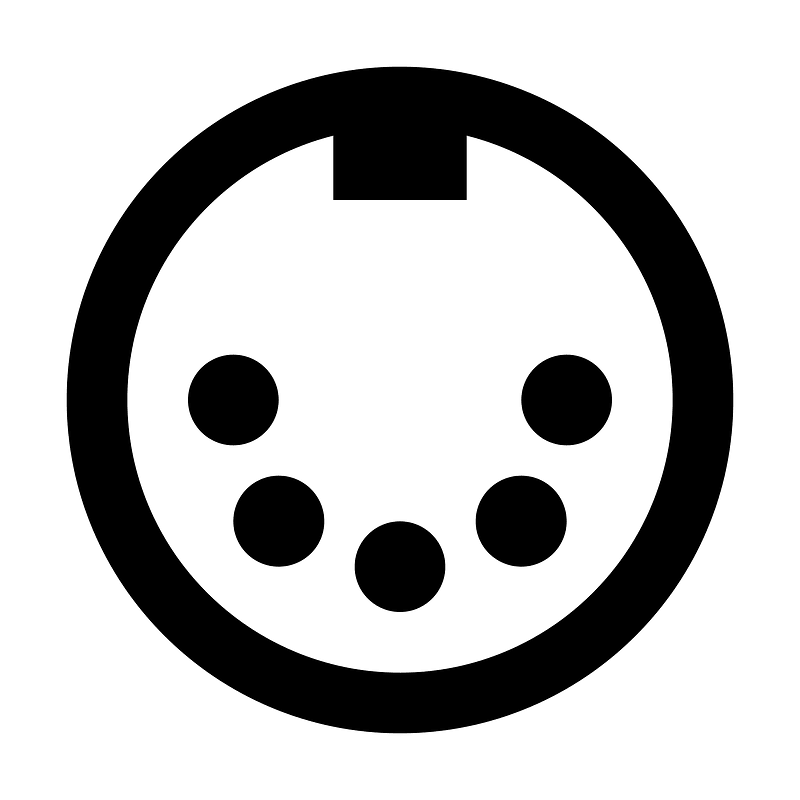 Midi-port icon. Free download transparent .PNG | Creazilla