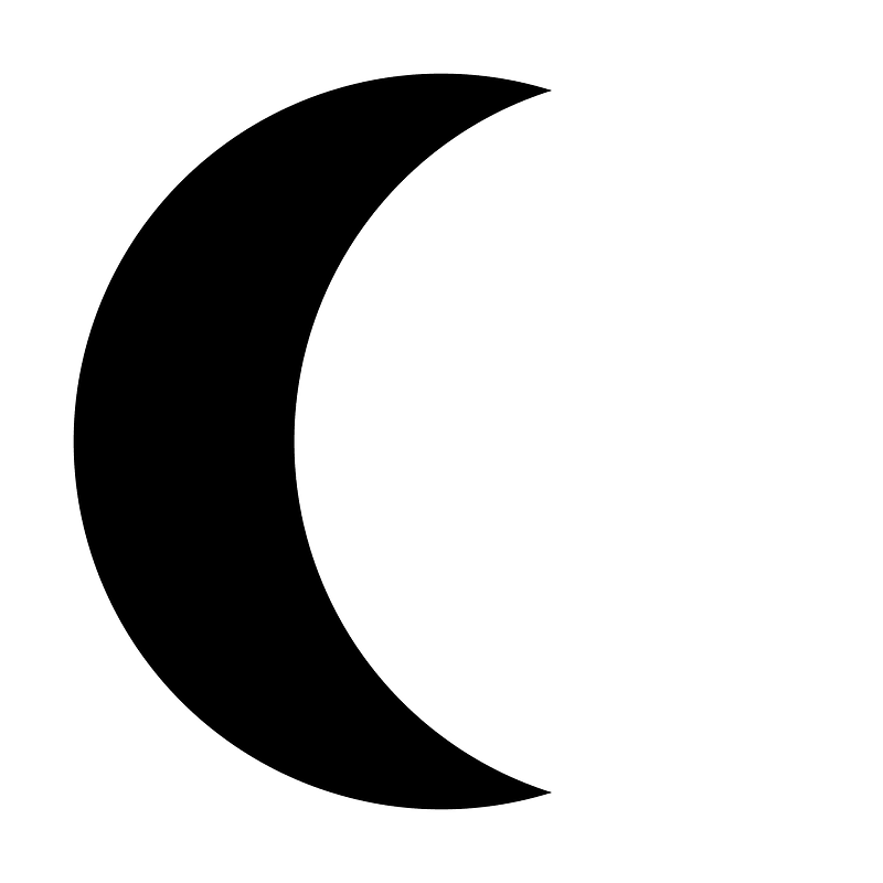 Moon-waning-crescent - Free vector icons on creazilla.com
