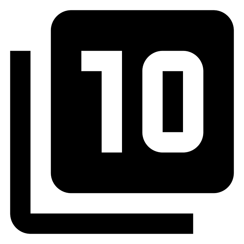 Numeric-10-box-multiple icon. Free download transparent .PNG | Creazilla