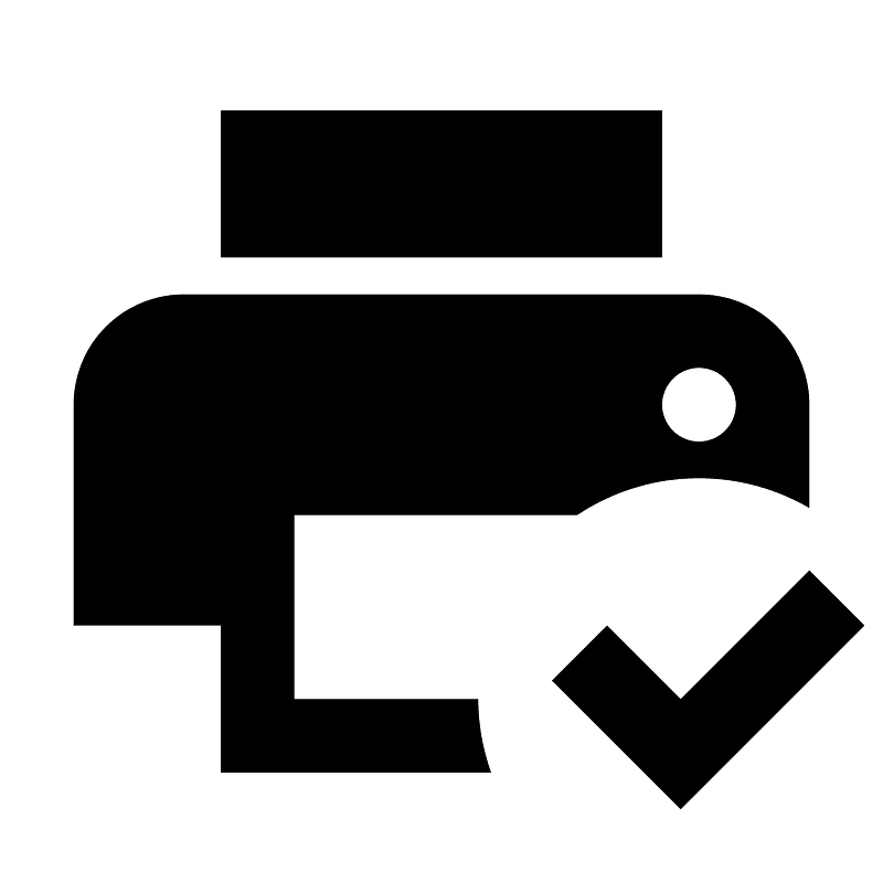 Printer-check - Free vector icons on creazilla.com