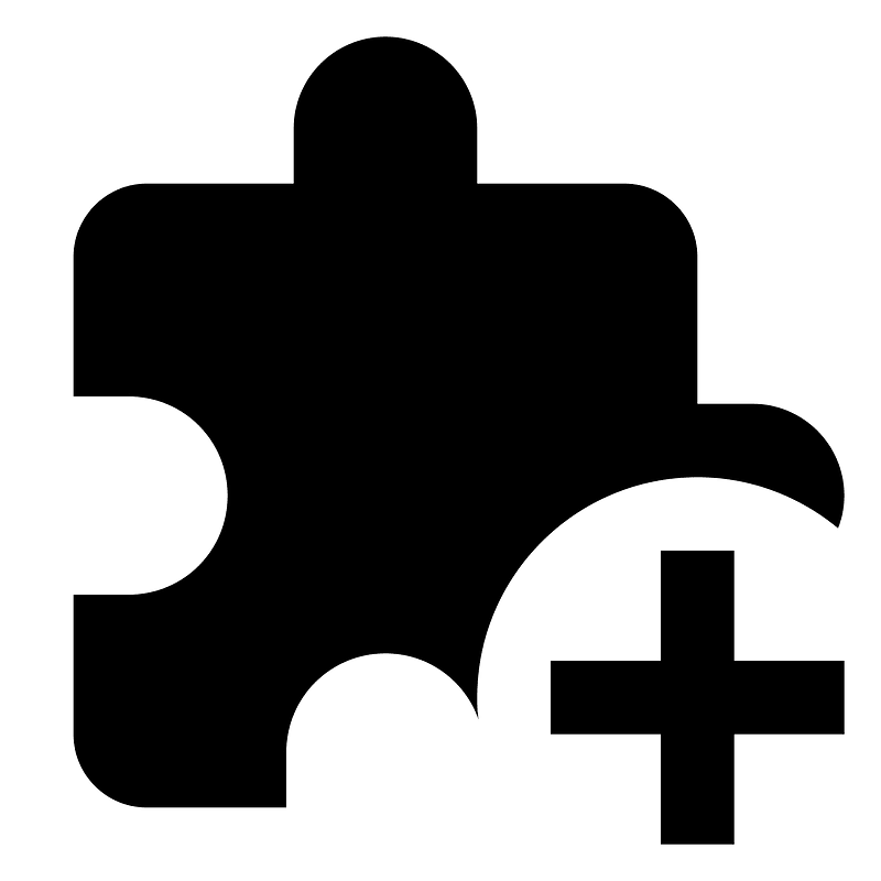 Puzzle-plus icon. Free download transparent .PNG | Creazilla