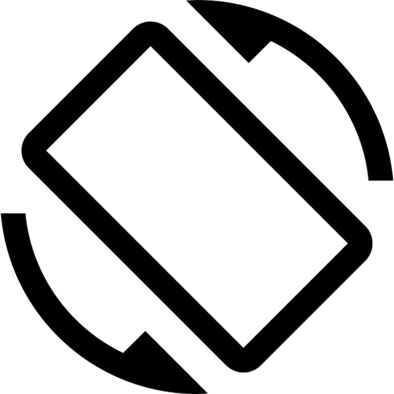 Screen-rotation icon. Free download transparent .PNG | Creazilla
