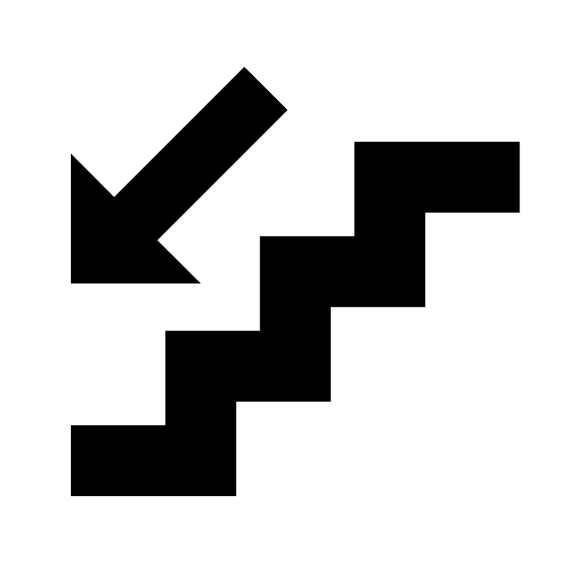 Stairs-down icon. Free download transparent .PNG | Creazilla