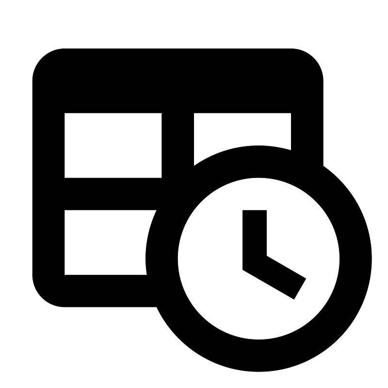 Table-clock icon. Free download transparent .PNG | Creazilla