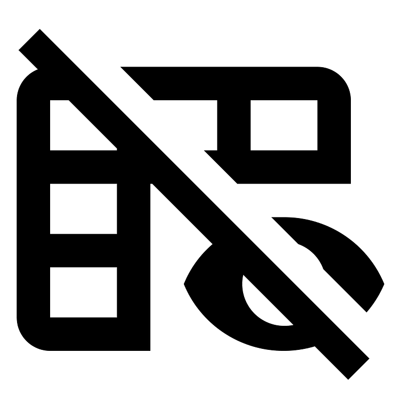 Table-headers-eye-off icon. Free download transparent .PNG | Creazilla