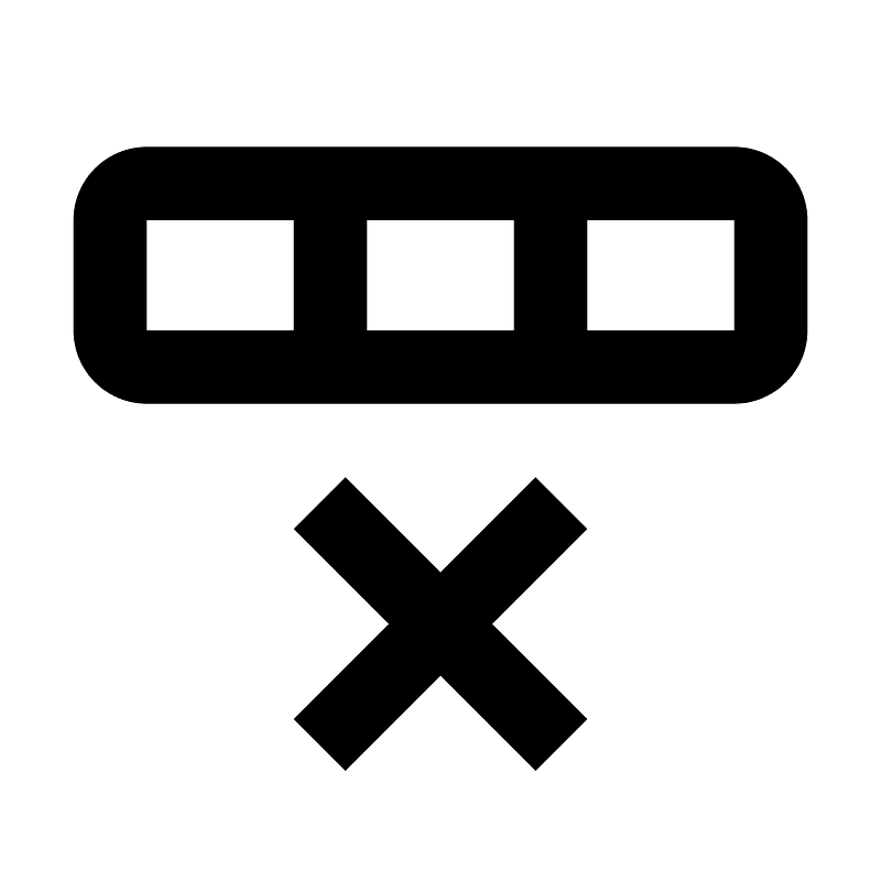 Table-row-remove icon. Free download transparent .PNG | Creazilla