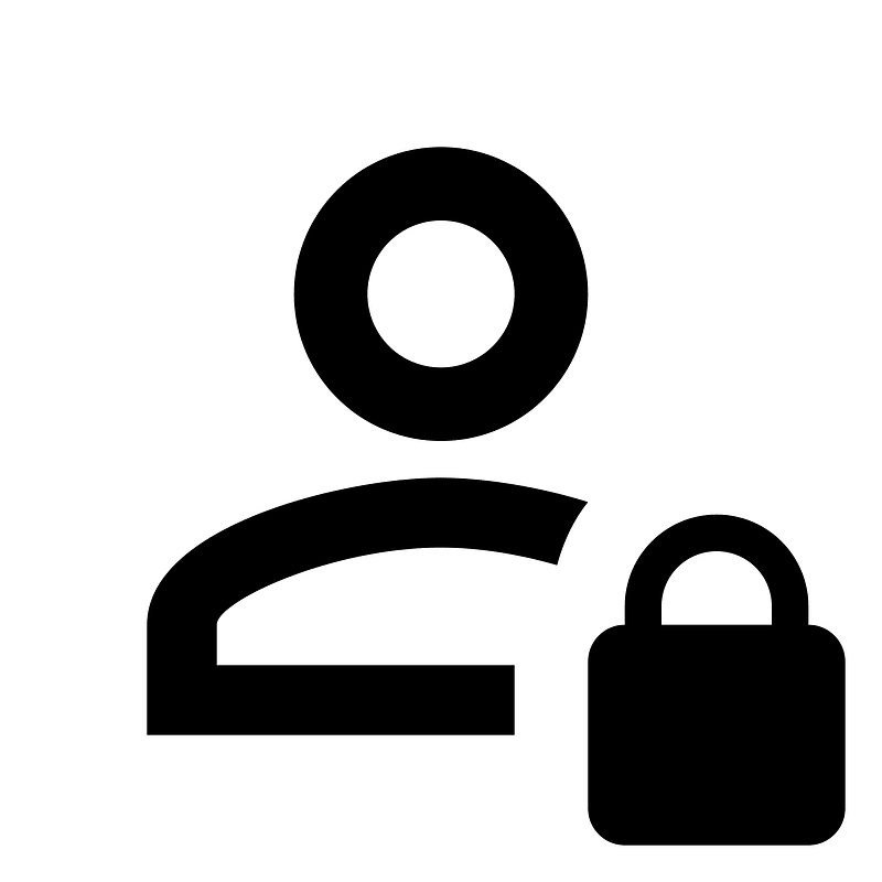 Account-lock icon. Free download transparent .PNG | Creazilla