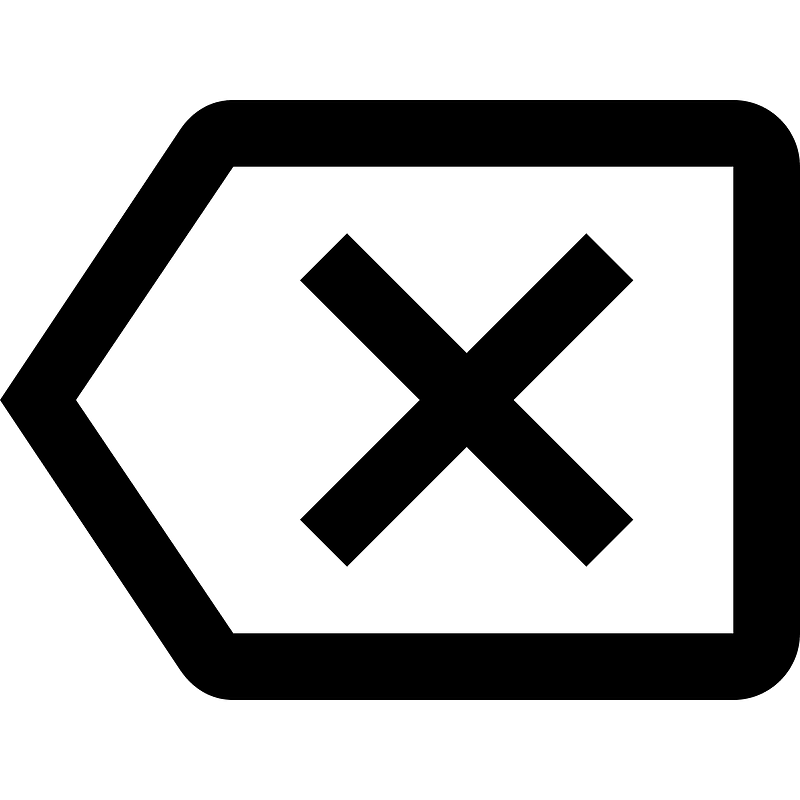 Backspace icon. Free download transparent .PNG | Creazilla