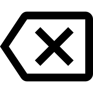 Backspace icon. Free download transparent .PNG | Creazilla