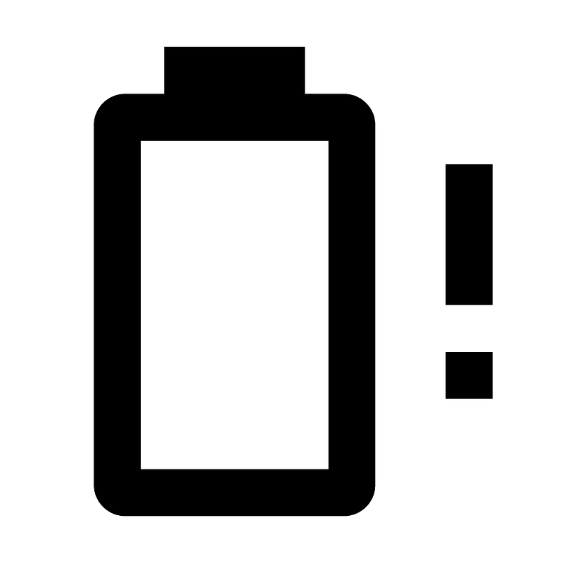 Battery-alert-variant icon. Free download transparent .PNG | Creazilla