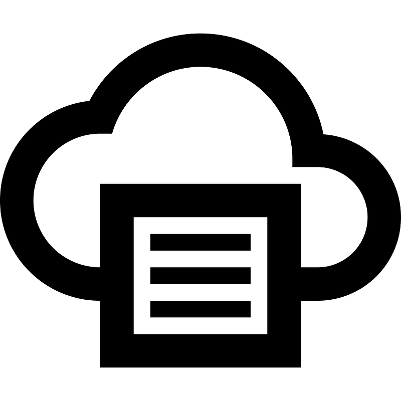 Cloud-print icon. Free download transparent .PNG | Creazilla