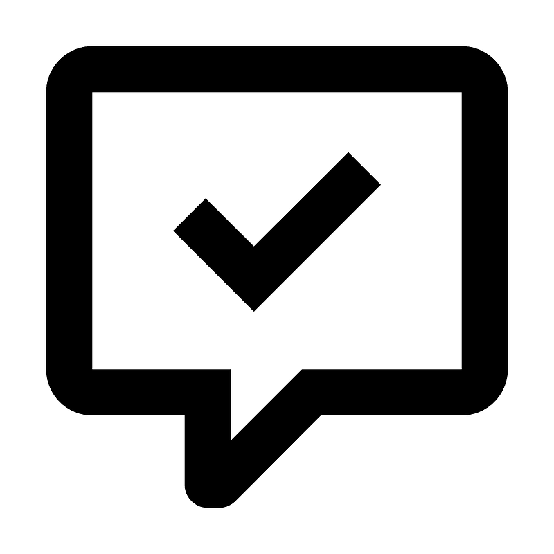 Comment-check icon. Free download transparent .PNG | Creazilla