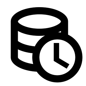 Database-clock icon. Free download transparent .PNG | Creazilla