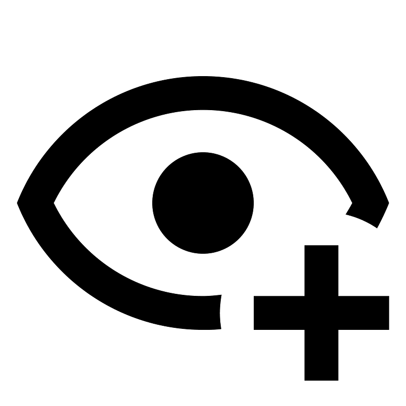 Eye-plus icon. Free download transparent .PNG | Creazilla