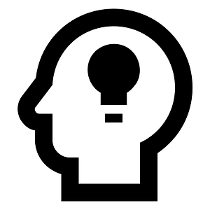 Head-lightbulb icon. Free download transparent .PNG | Creazilla