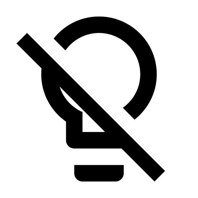 Lightbulb-off icon. Free download transparent .PNG | Creazilla