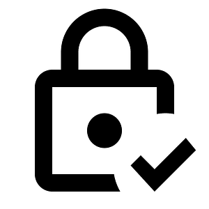 Lock-open-check icon. Free download transparent .PNG | Creazilla