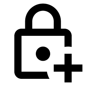 Lock-plus icon. Free download transparent .PNG | Creazilla