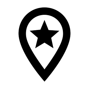 Map-marker-star - Free vector icons on creazilla.com