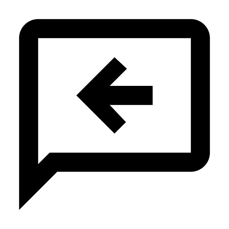 Message-arrow-left - Free vector icons on creazilla.com