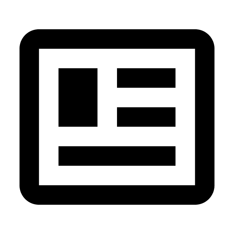 Newspaper-variant icon. Free download transparent .PNG | Creazilla