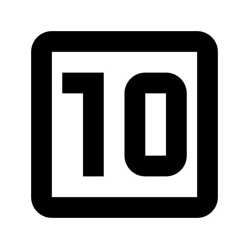 Numeric-10-box - Free vector icons on creazilla.com