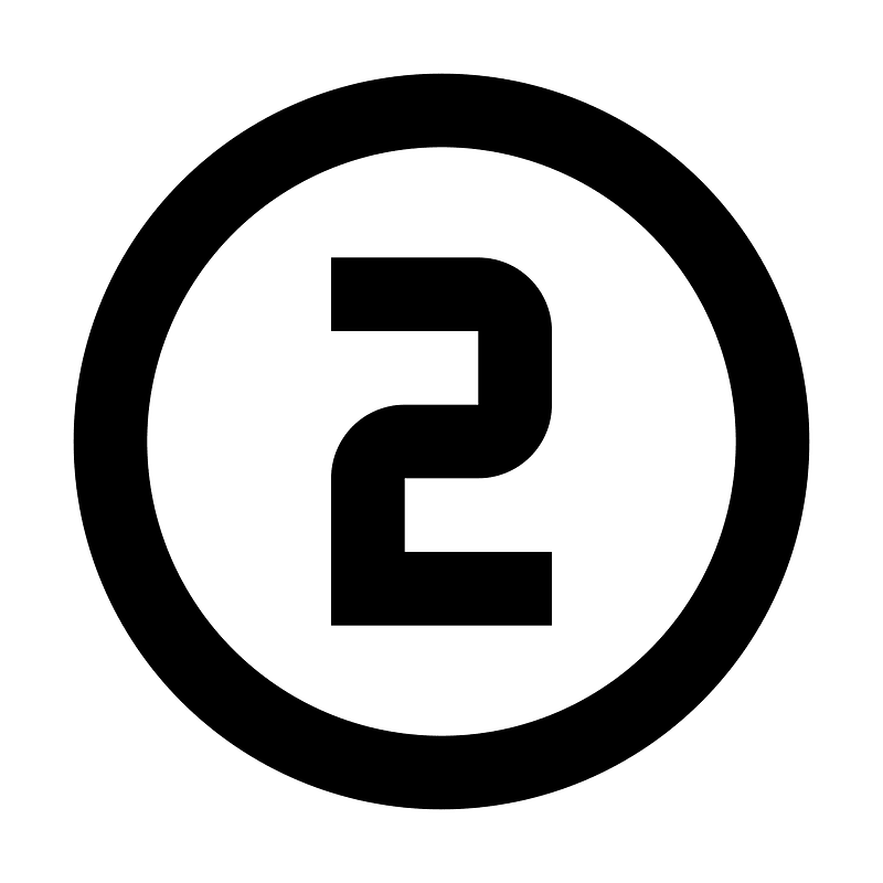 Numeric-2-circle icon. Free download transparent .PNG | Creazilla