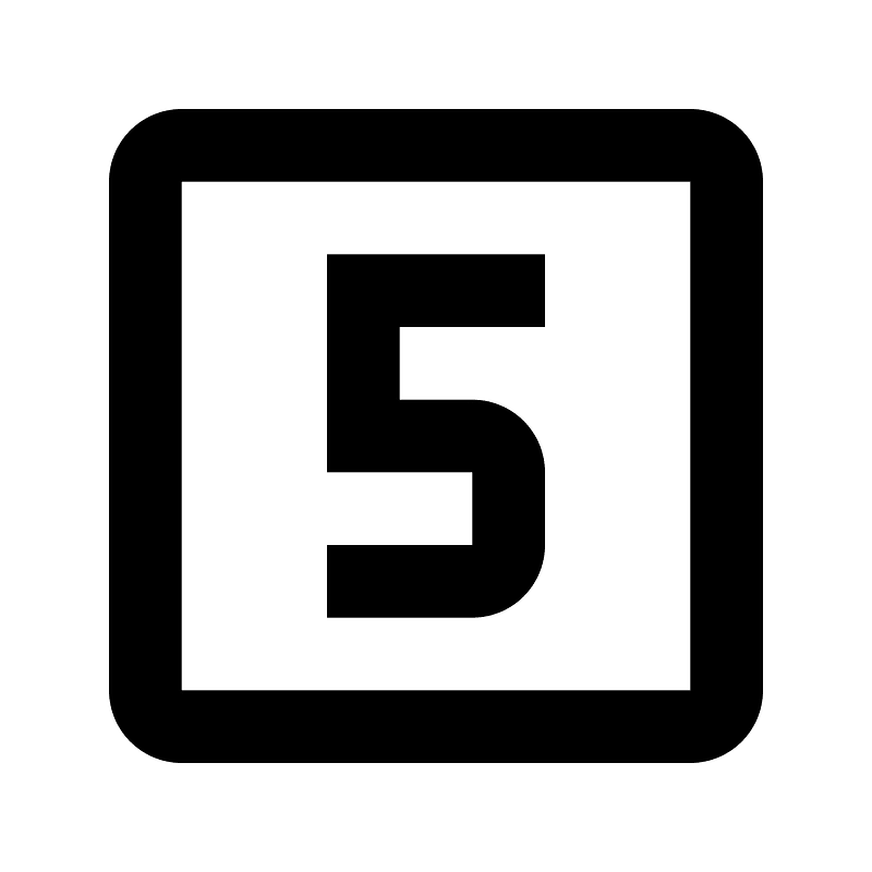 Numeric-5-box - Free vector icons on creazilla.com