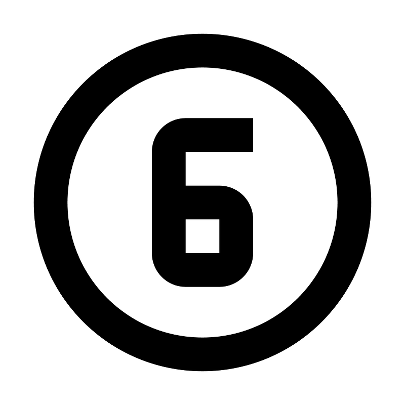Numeric-6-circle icon. Free download transparent .PNG | Creazilla