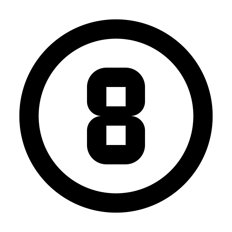 Numeric-8-circle icon. Free download transparent .PNG | Creazilla