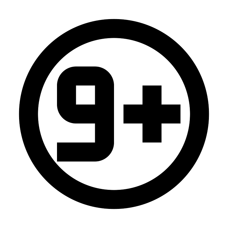 Numeric-9-plus-circle icon. Free download transparent .PNG | Creazilla