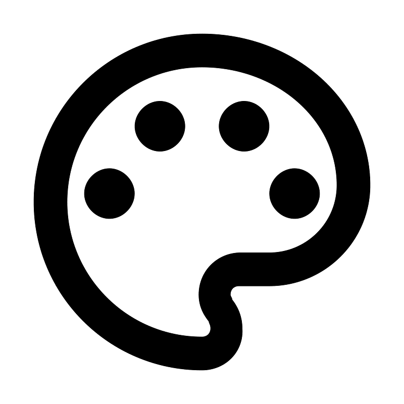 Palette icon. Free download transparent .PNG | Creazilla