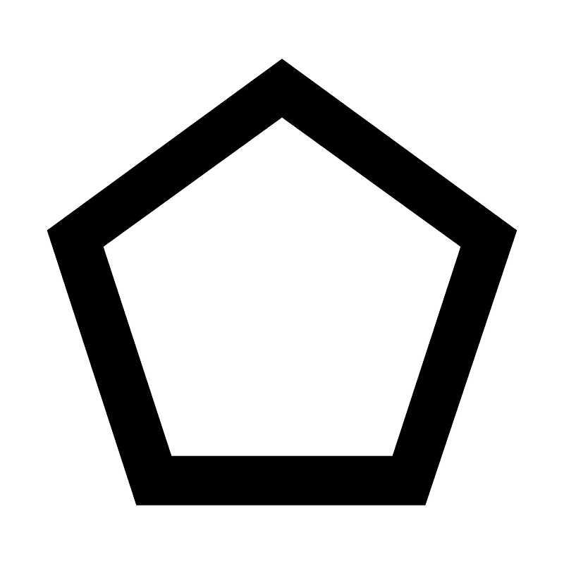 Pentagon icon. Free download transparent .PNG | Creazilla