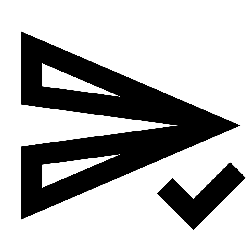 Send-check icon. Free download transparent .PNG | Creazilla