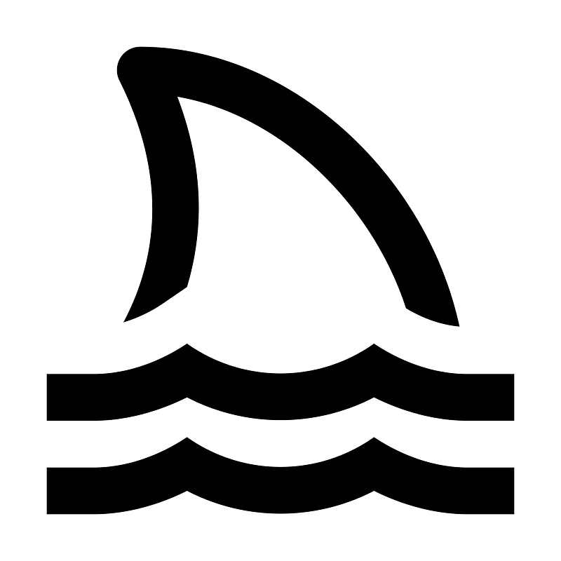 Shark-fin icon. Free download transparent .PNG | Creazilla