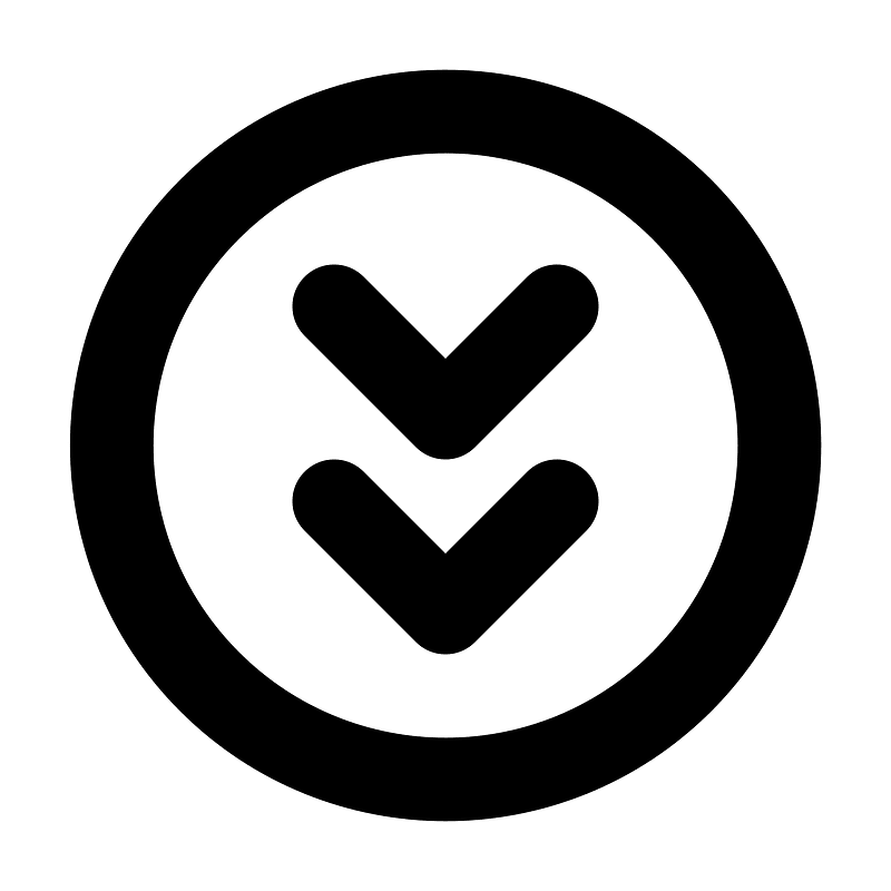 Caret-circle-double-down icon. Free download transparent .PNG | Creazilla