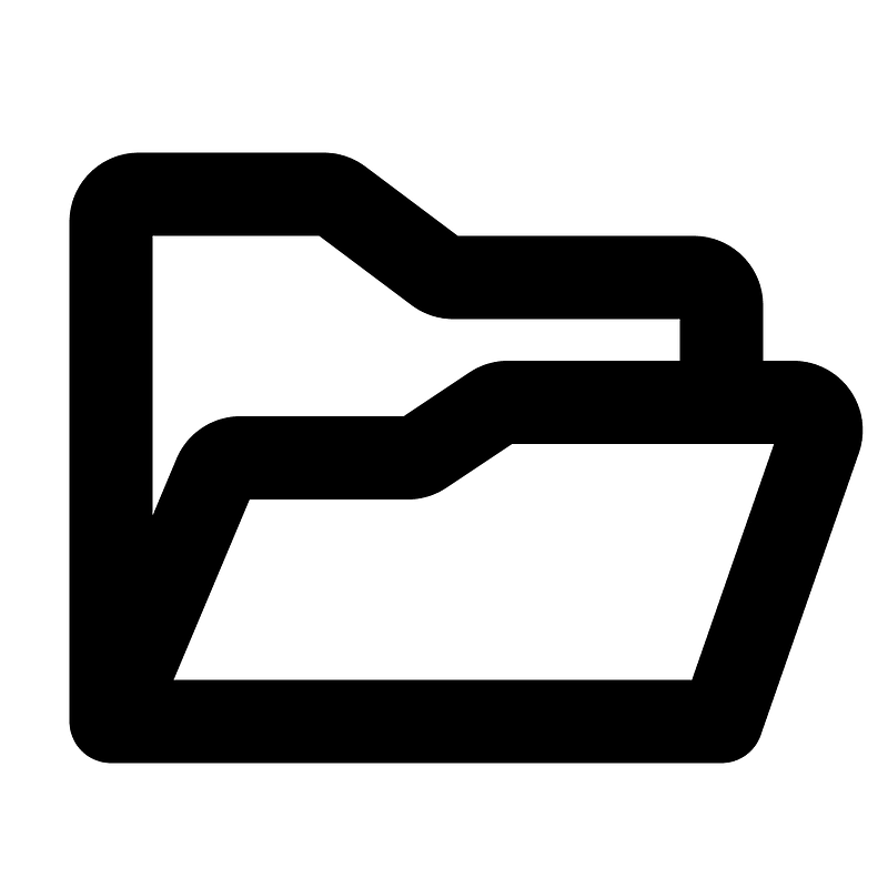 Folder-notch-open icon. Free download transparent .PNG | Creazilla