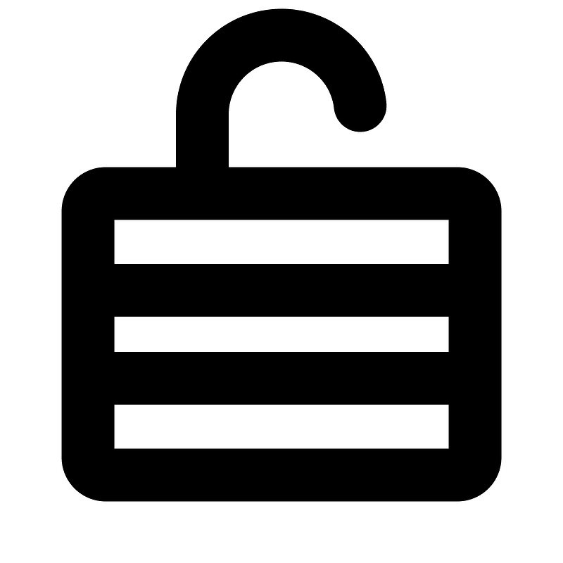 Lock-laminated-open - Free vector icons on creazilla.com