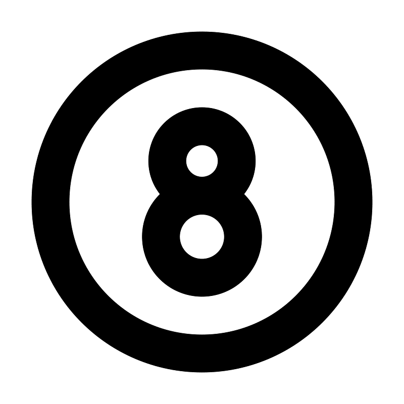 Number-circle-eight - Free vector icons on creazilla.com