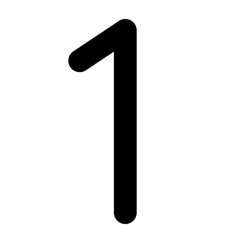 Number-one icon. Free download transparent .PNG | Creazilla