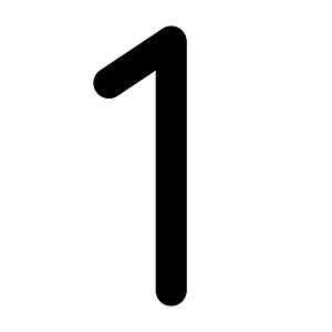 Number-one icon. Free download transparent .PNG | Creazilla