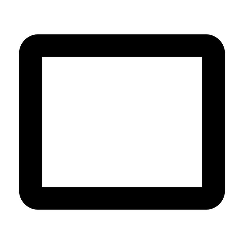 Rectangle icon. Free download transparent .PNG | Creazilla